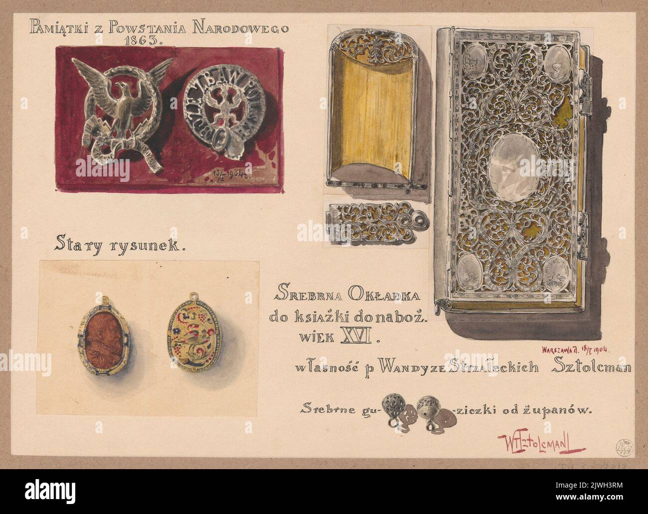 National souvenirs: Brooches and signs from the Polish National ...