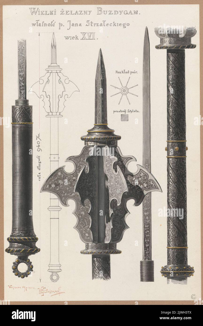 Iron mace, from the collection of Jan Strzałecki. Sztolcman, Władysław ...