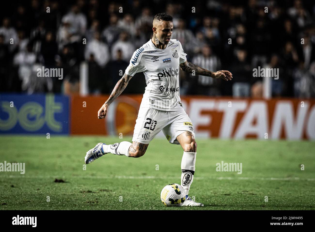 SP - Sao Paulo - 09/05/2022 - BRAZILIAN A 2022, SANTOS X GOIAS - Luan Santos player during a ...