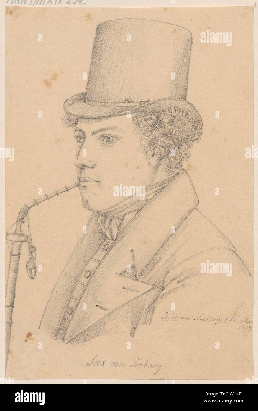 Portrait of Wilhelm Sax van Terborg (1797-1852). Schadow, Albert ...