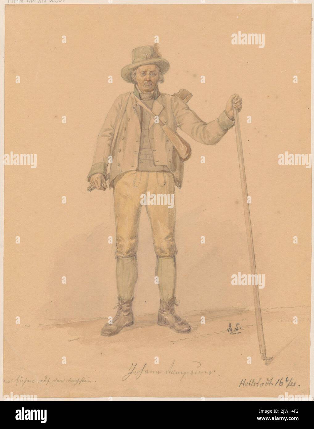 Hunter from Hallstatt. Schadow, Albert Dietrich (1797-1869 ...