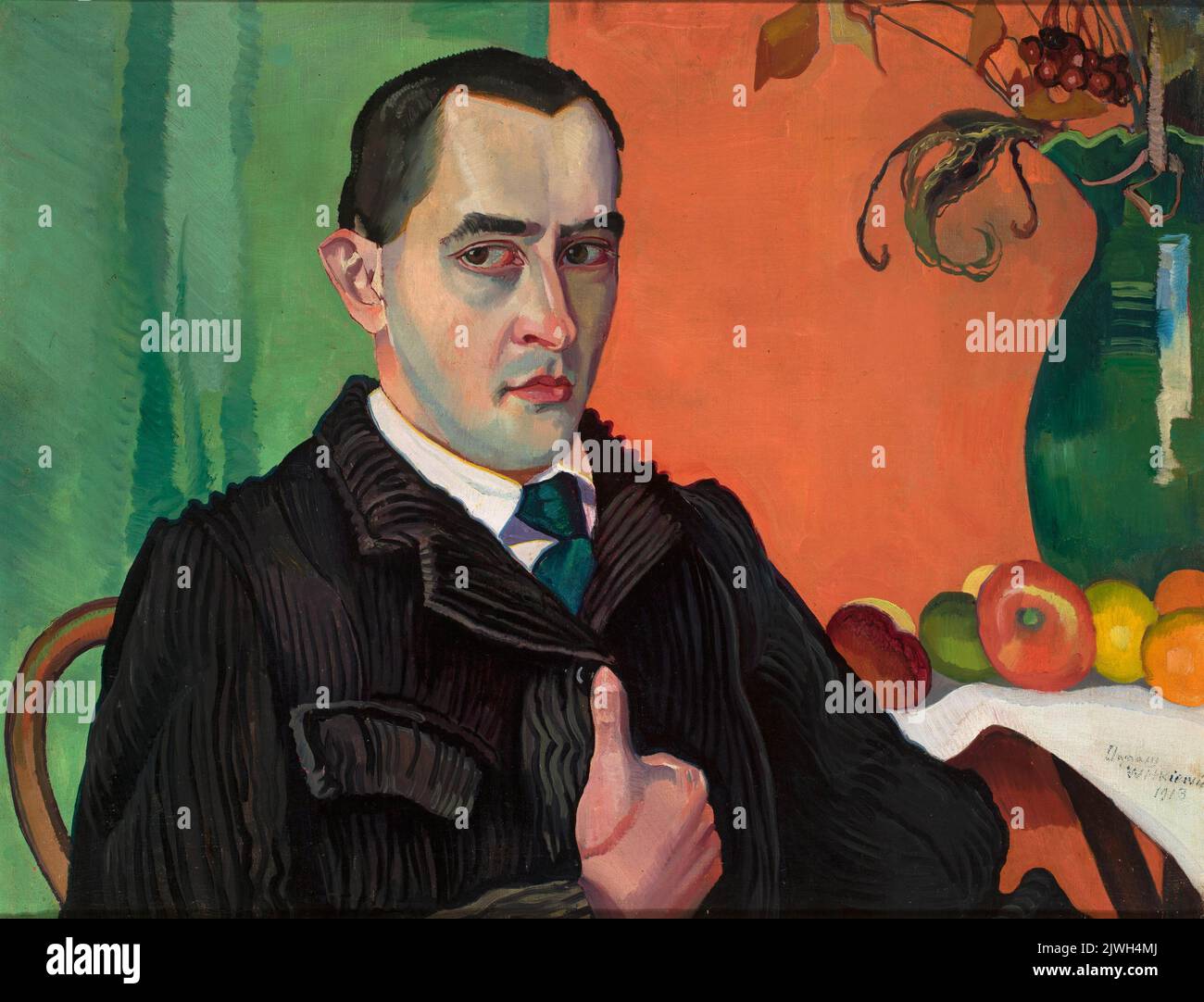 Self-portrait. Witkiewicz, Stanisław Ignacy (1885-1939), author Stock ...