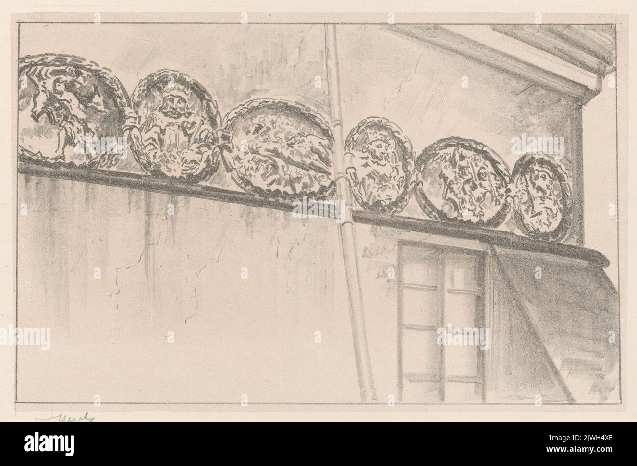 Frieze on the Seminary building. Wyczółkowski, Leon (1852-1936 ...