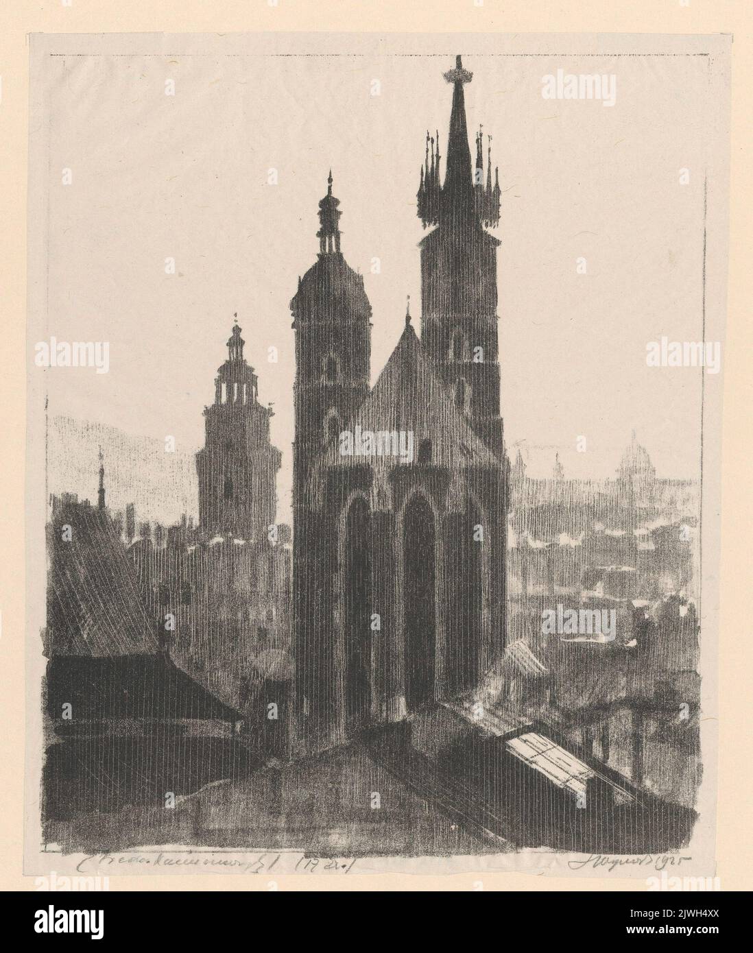 View of St. Mary’s Basilica (seen from the apsis). Wyczółkowski, Leon ...