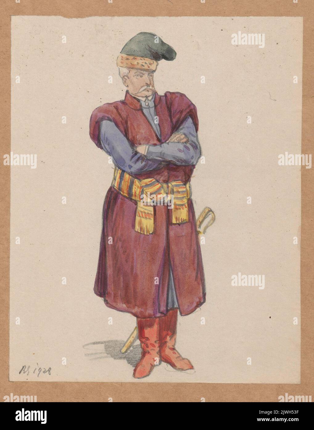 Design of the costume of the Judge [the for the film 'Pan Tadeusz ...