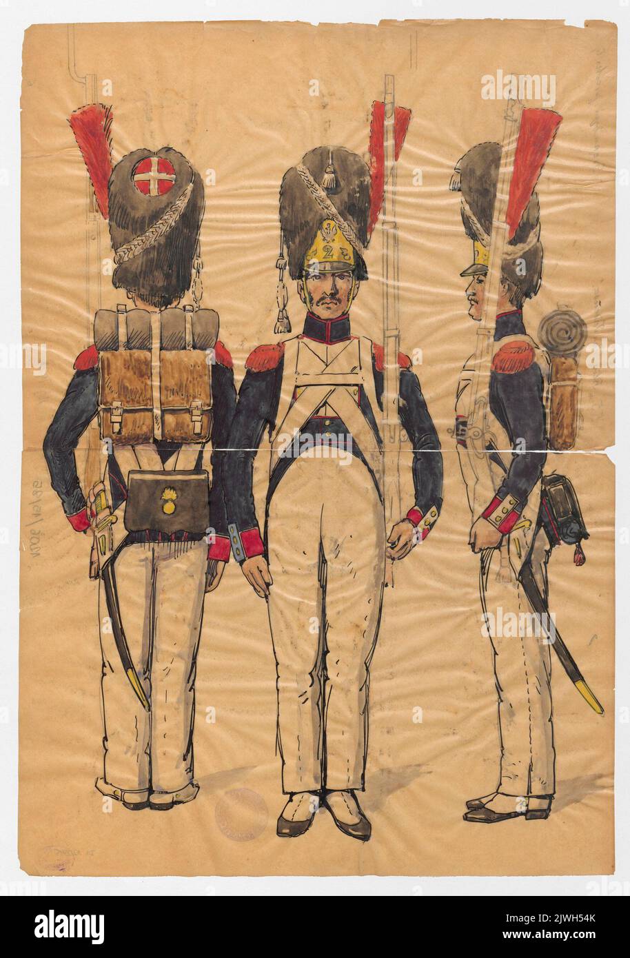 Uniform of an infantry grenadier - costume design for the film 'Pan ...