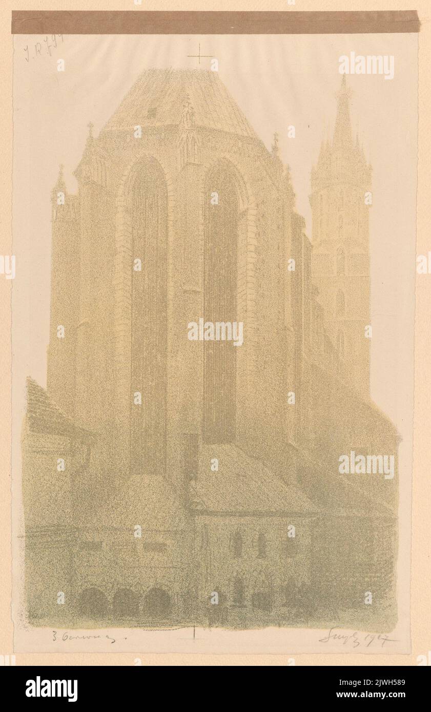 St. Mary’s Basilica seen from the apsis, at dawn. Wyczółkowski, Leon ...