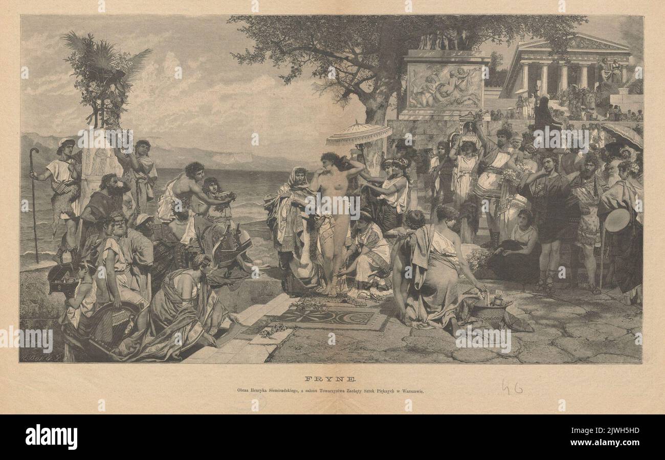 Reproduction of a painting: Henryk Siemiradzki (1843-1902), Fryne ...