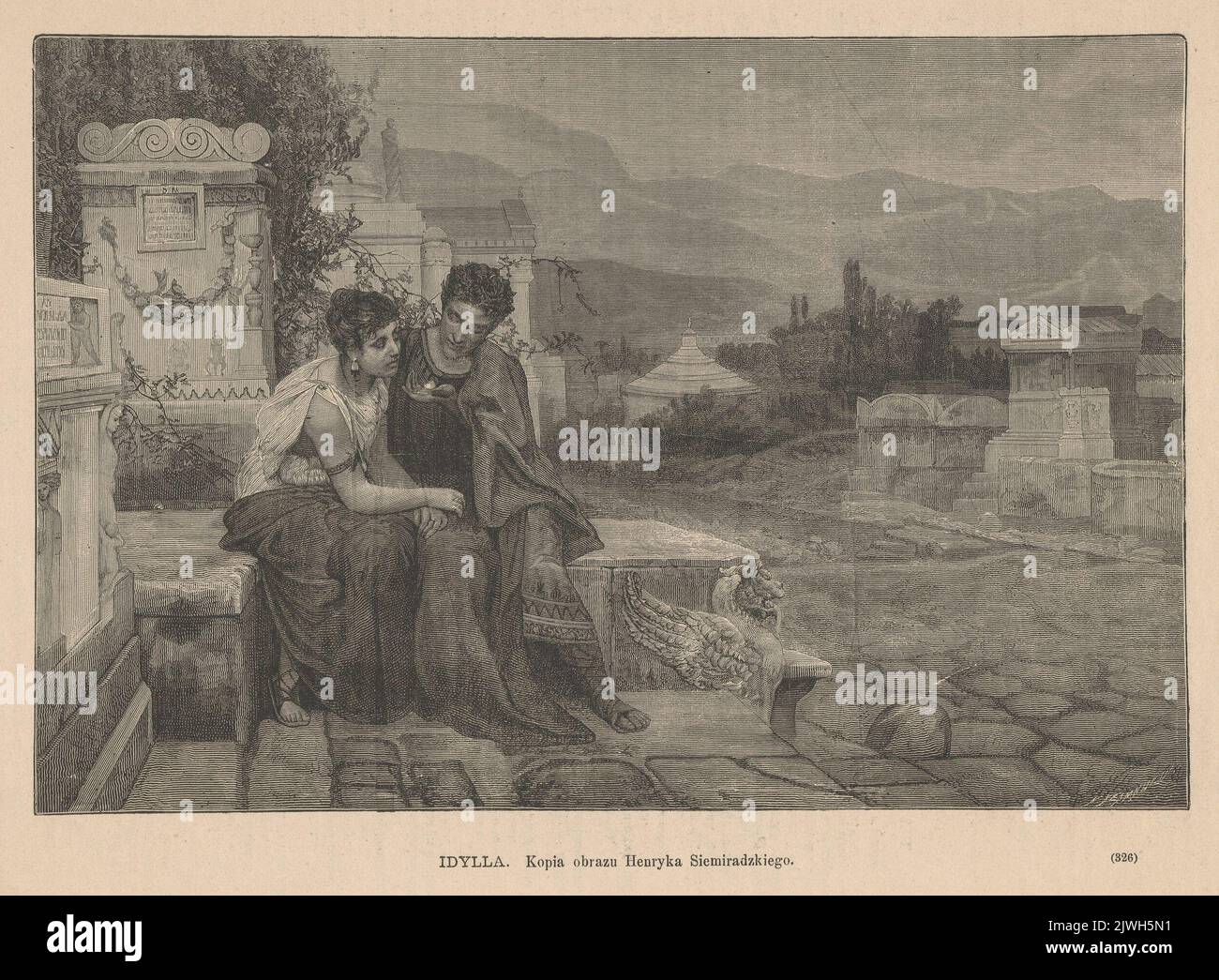 Reproduction of a painting: Henryk Siemiradzki (1843-1902), Idylla ...