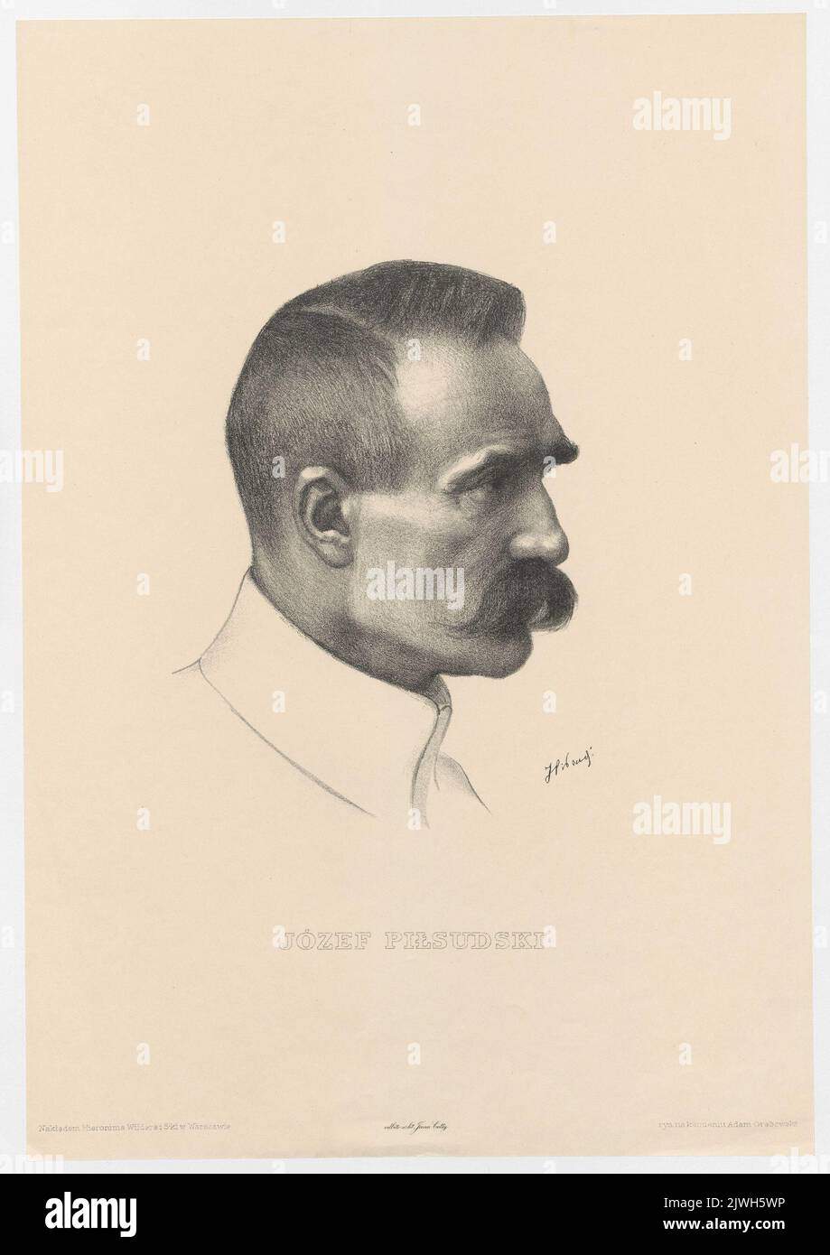 Portrait of Józef Piłsudski. Cotty, Jan (Warszawa ; drukarnia i zakład ...