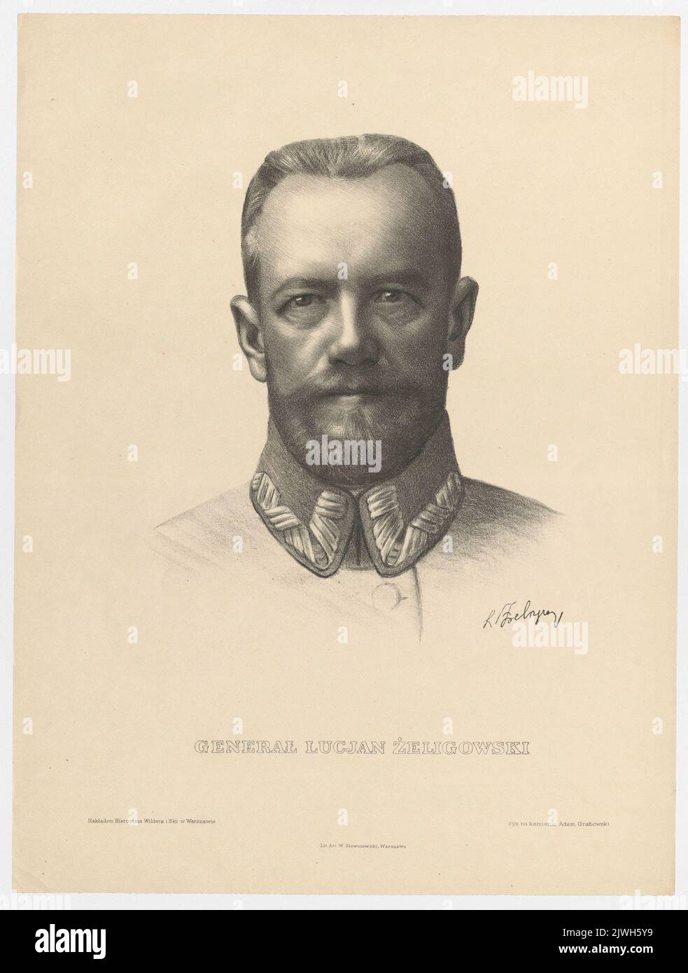 Portrait of General Lucjan Żeligowski. Główczewski, Władysław (Warszawa ...