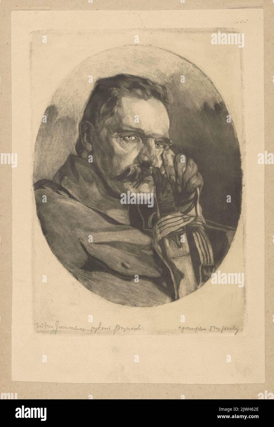 Portrait of Józef Piłsudski. Wojnarski, Jan (1879-1937), graphic artist ...