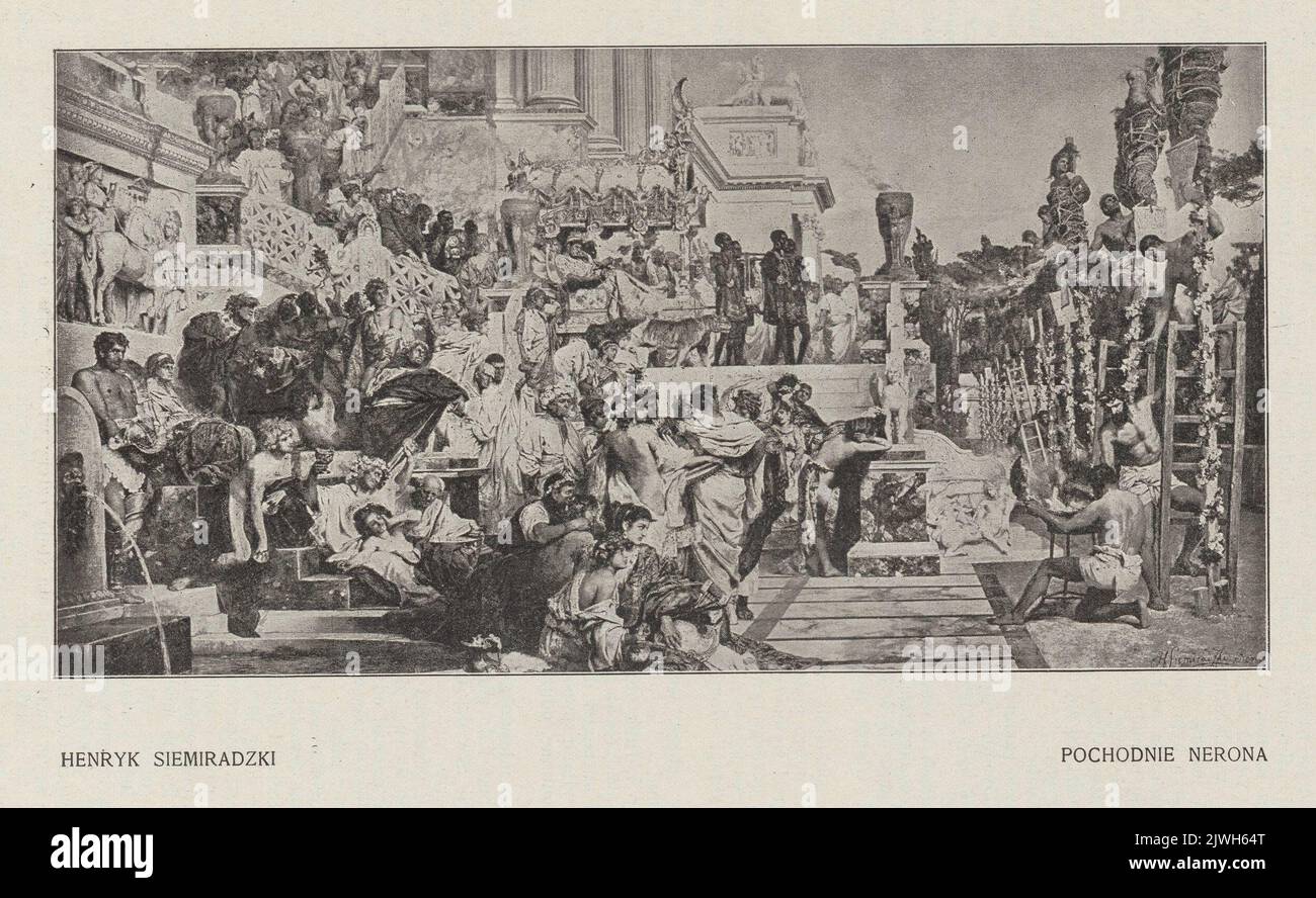 Reproduction of a painting: Henryk Siemiradzki (1843-1902), Pochodnie ...