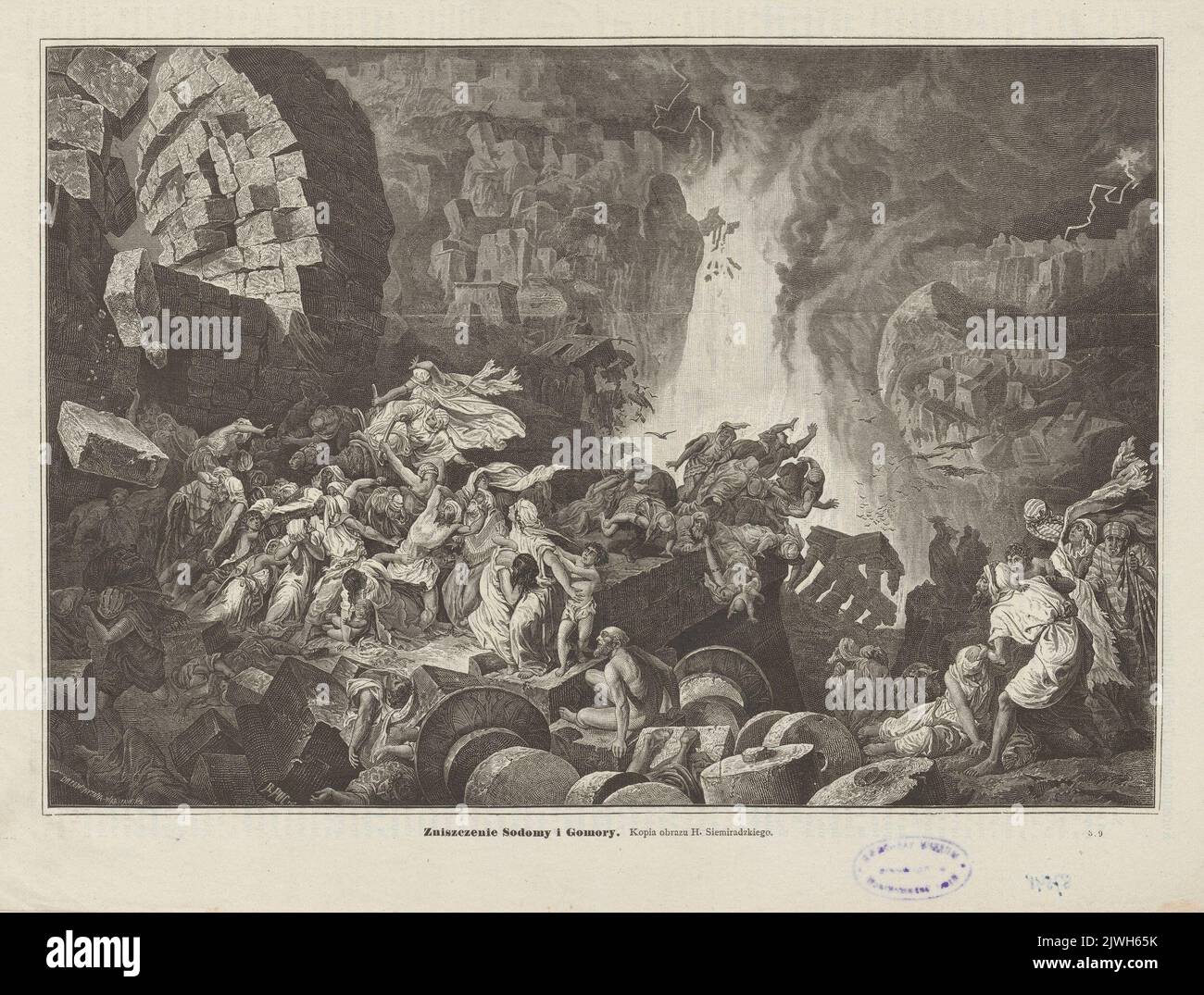 Reproduction of a painting: Henryk Siemiradzki (1843-1902), Zniszczenie ...