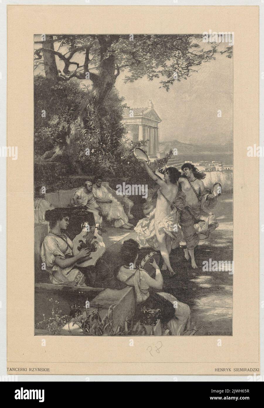 Reproduction of a painting: Henryk Siemiradzki (1843-1902), Tancerki ...
