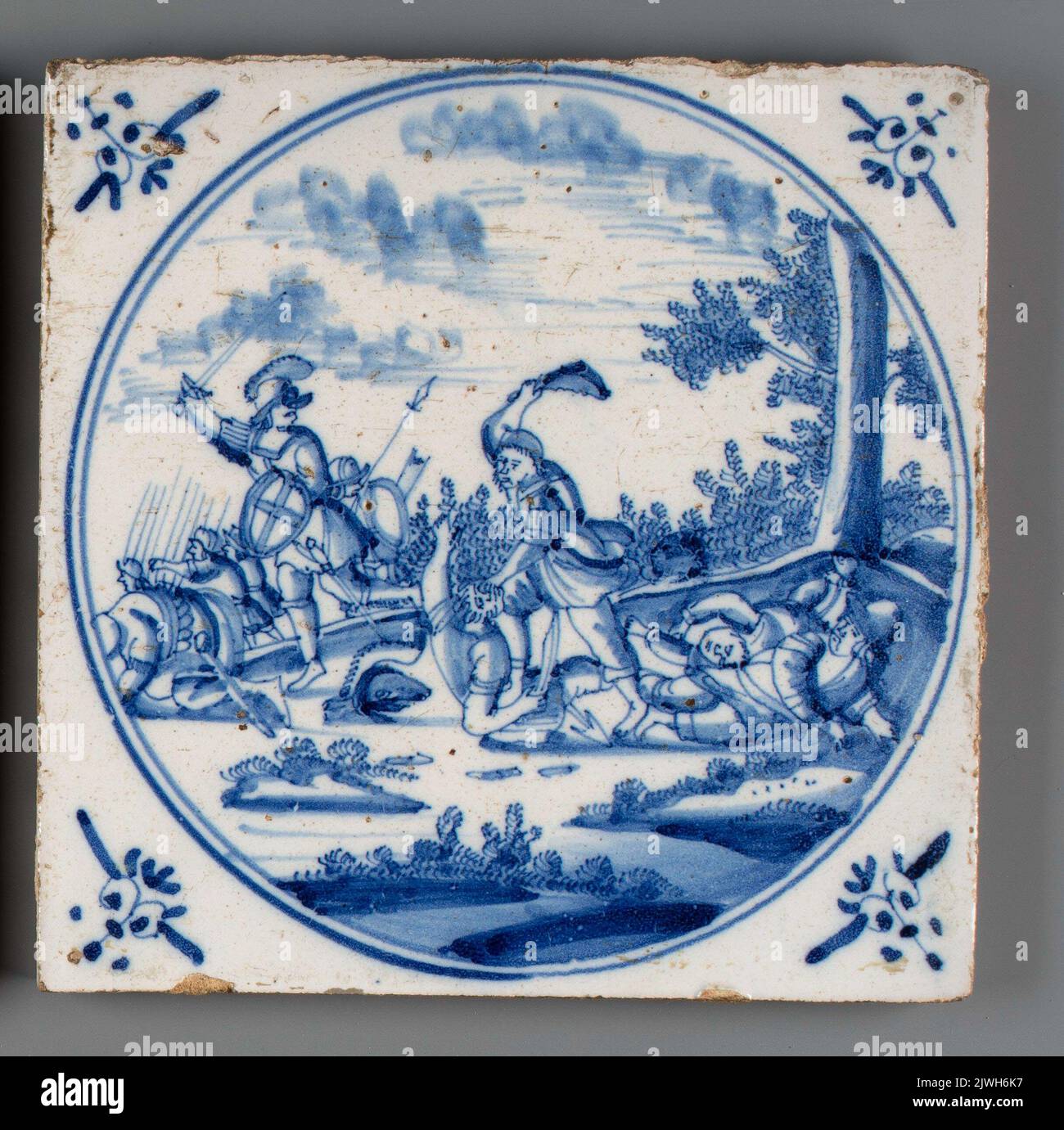 Tile. Amsterdam (ośrodek ceramiczny ; ca 1580- ), factory Stock Photo ...