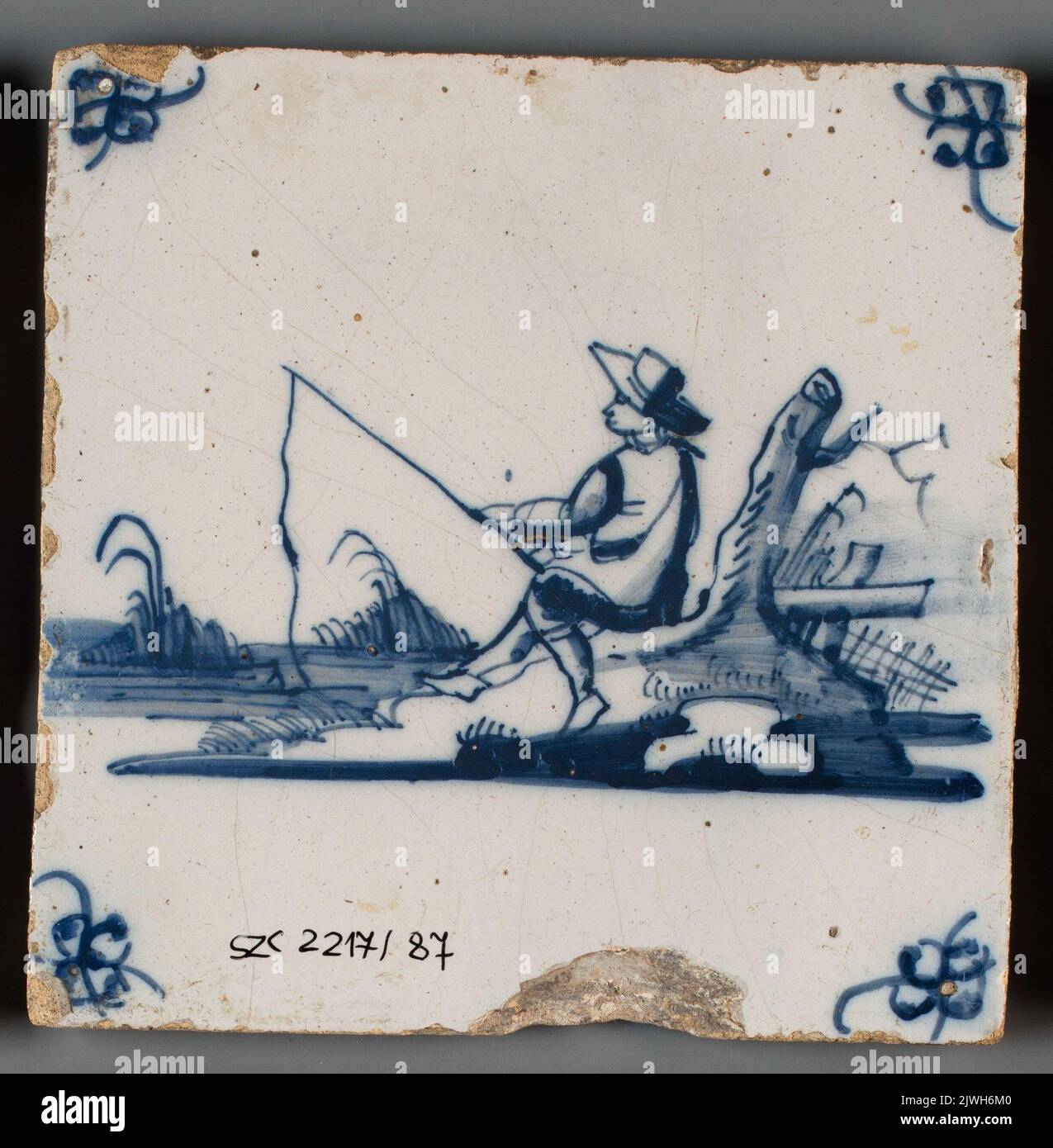 Tile. Amsterdam (ośrodek ceramiczny ; ca 1580- ), factory Stock Photo ...