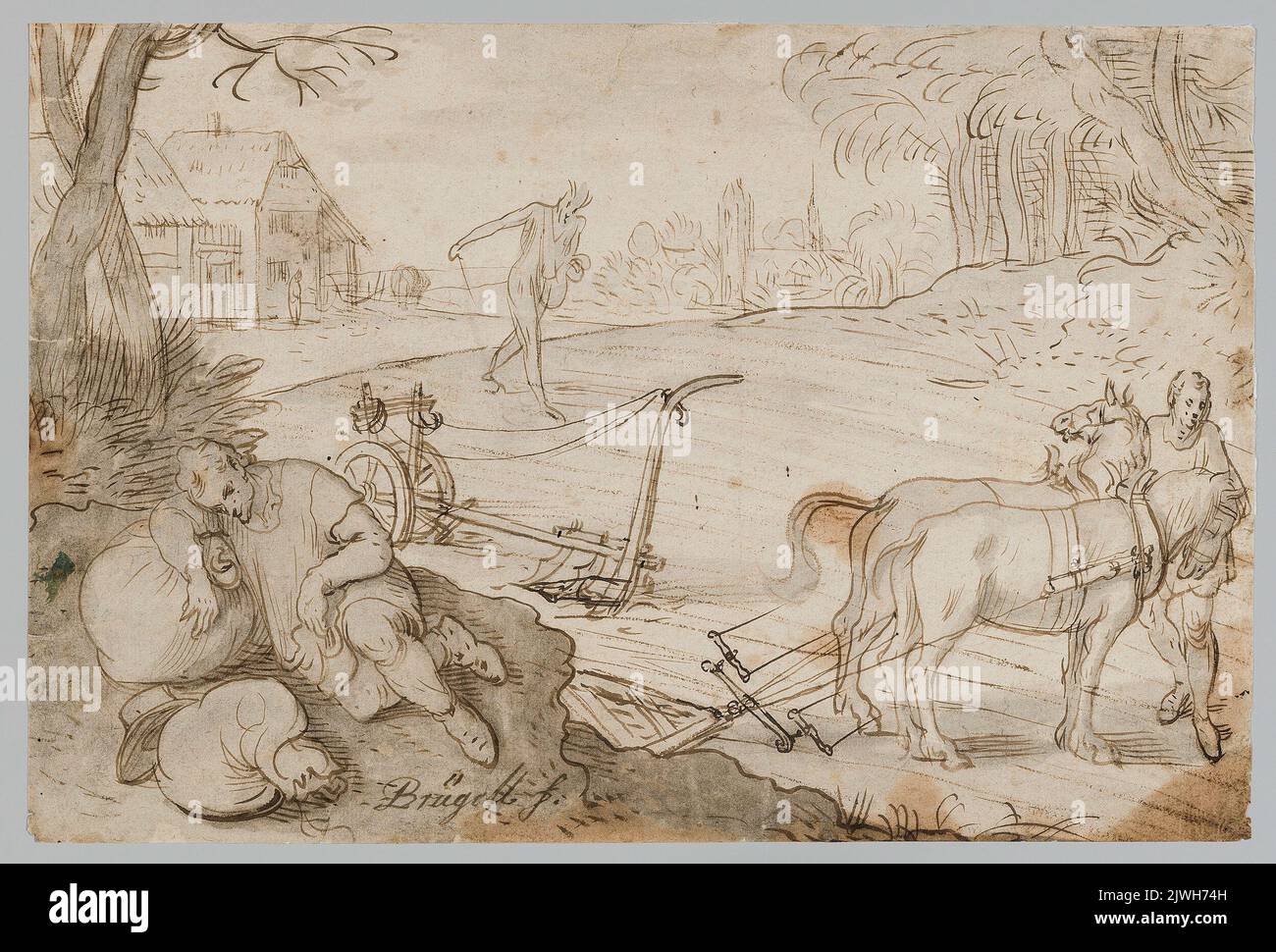 Landscape with the parable of the Devil sowing tares among the wheat ...