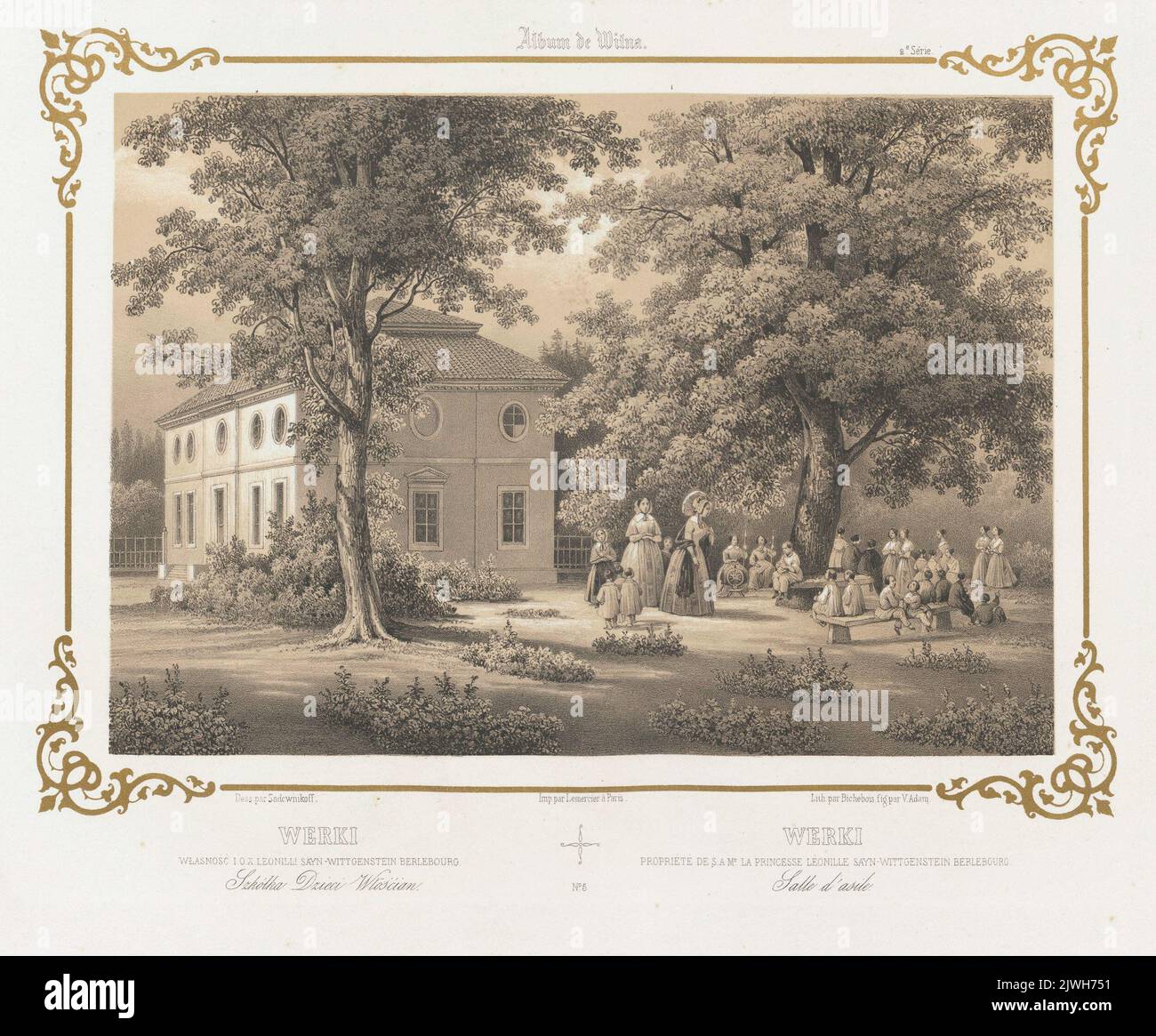 Verkiai. School for farmers’ children. Lemercier, Rose Joseph (Paryż ...