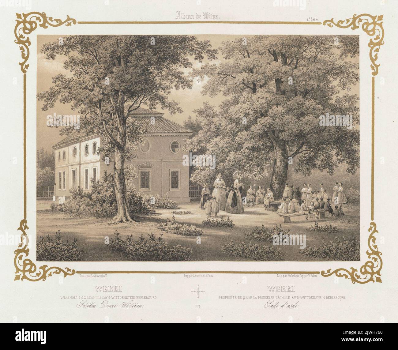 Verkiai. School for farmers’ children. Lemercier, Rose Joseph (Paryż ...