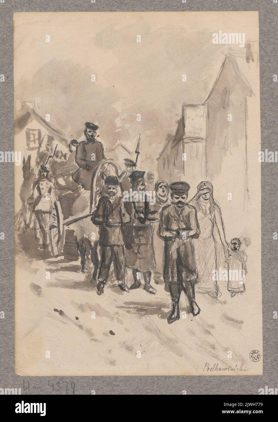 Escorting prisoners; verso": illustration for Andersen’s fairy tales ...