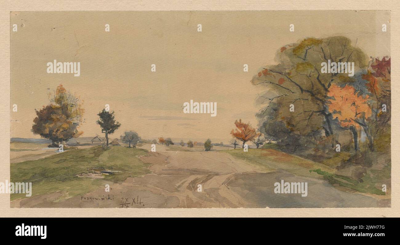 Autumn landscape. Podkowiński, Władysław (1866-1895), painter Stock ...