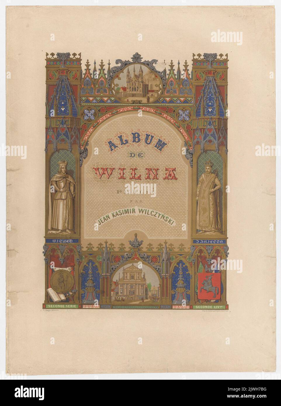 Cover with the figures of Władysław Jagiełło and Vytautas. Lemercier ...