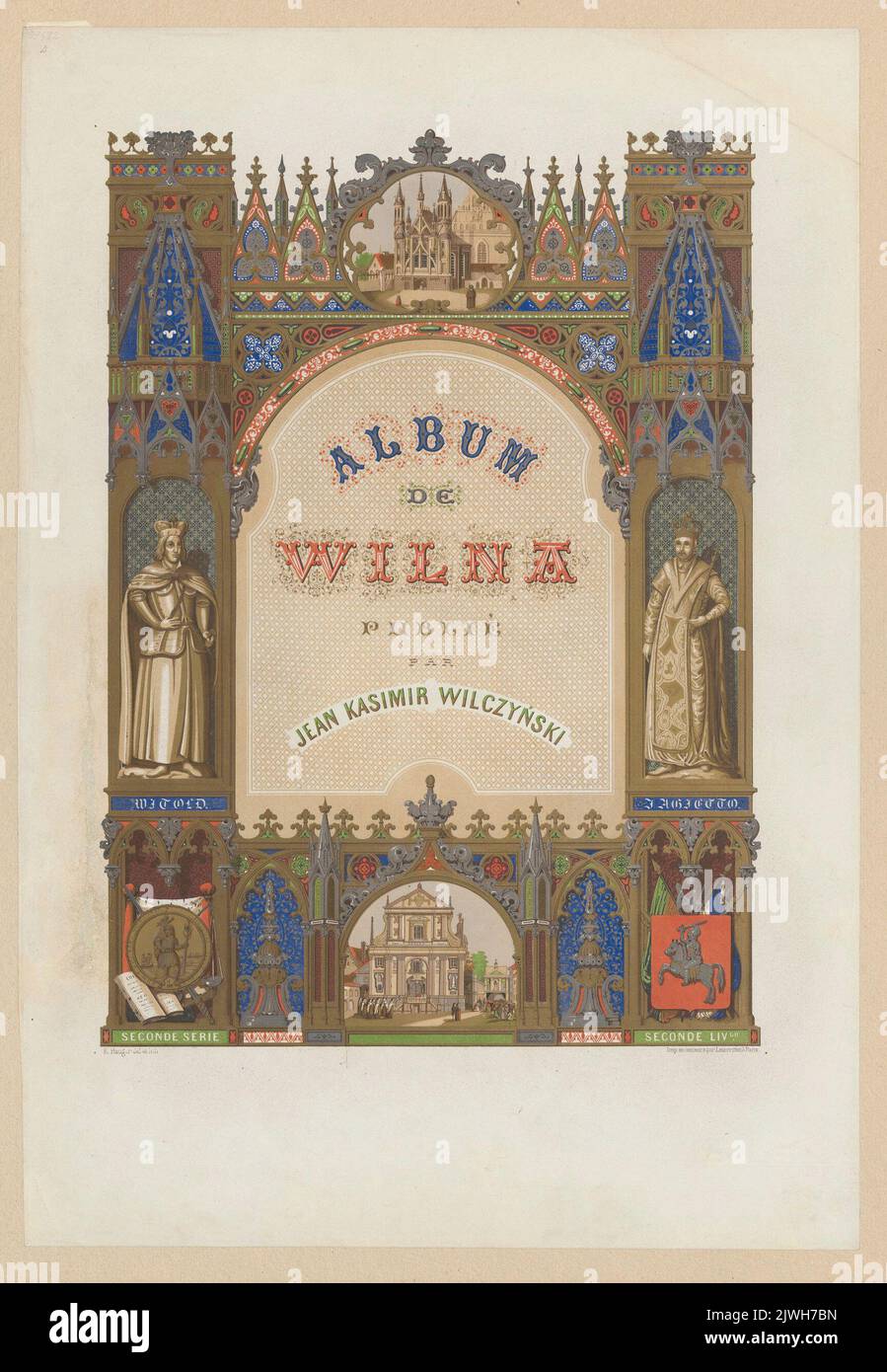 Cover with the figures of Władysław Jagiełło and Vytautas. Lemercier ...