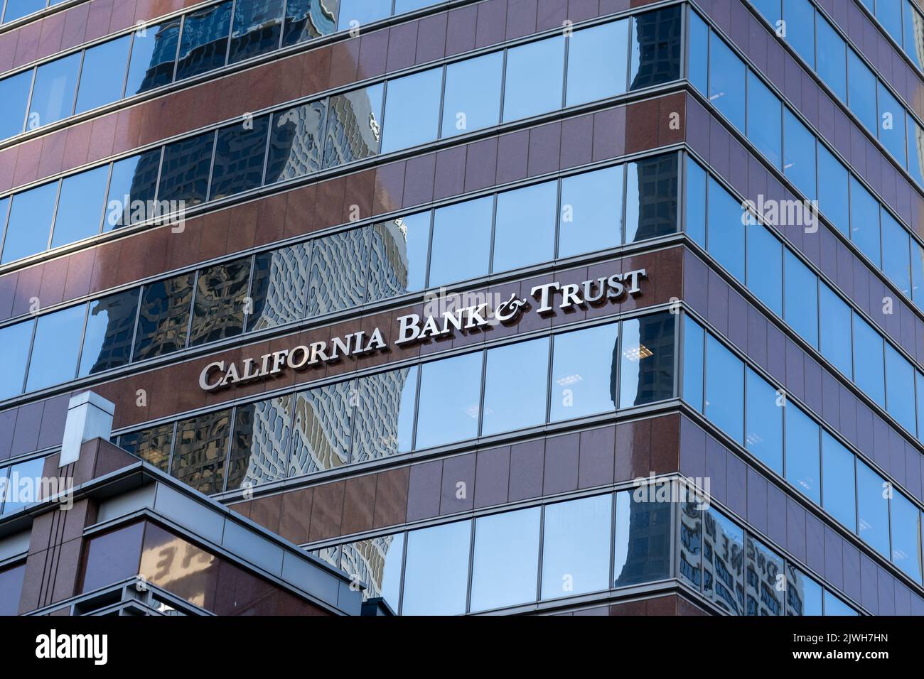 California Bank and Trust logo sign on the office building in Los ...