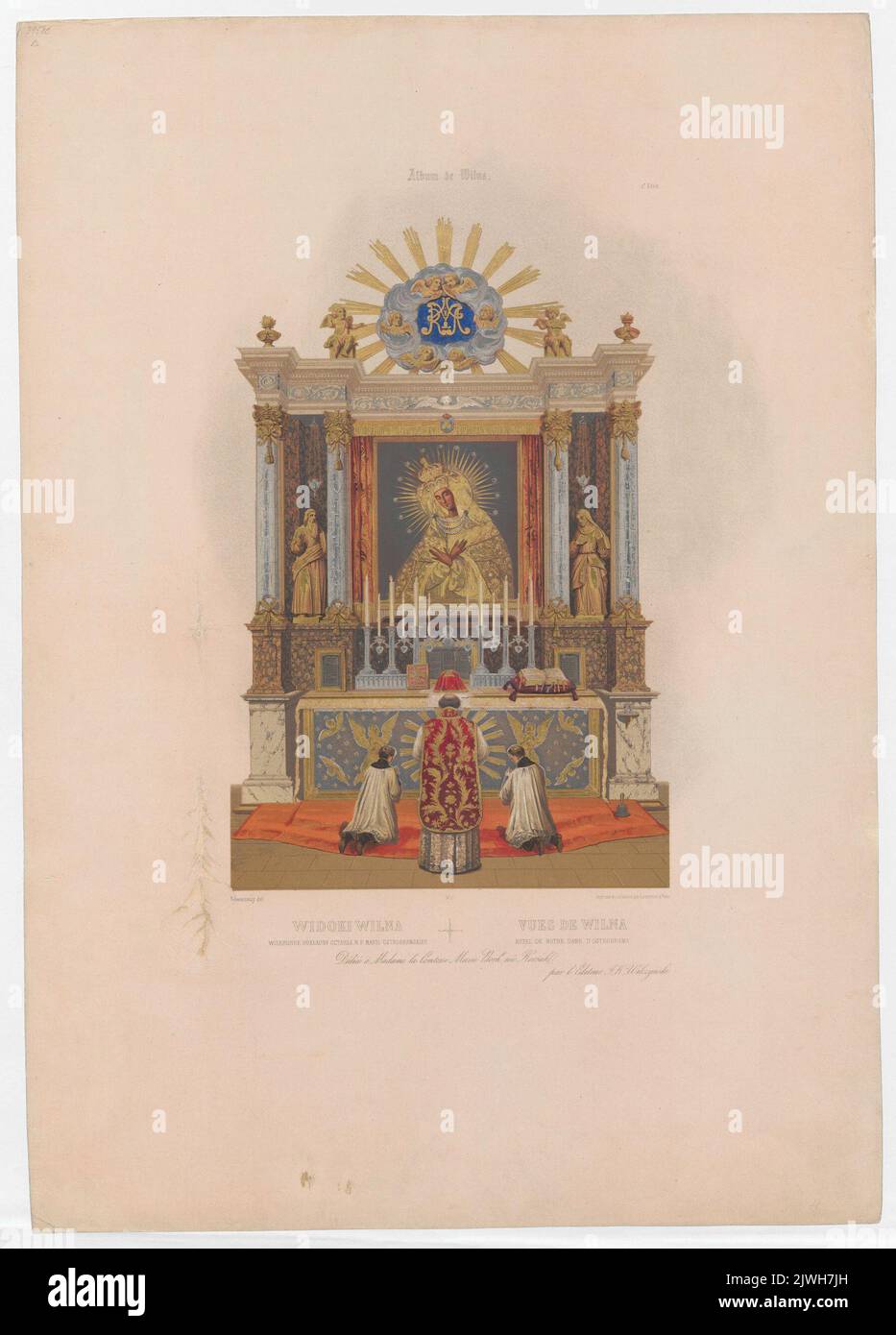 Altar of Our Lady of the Gate of Dawn. Lemercier, Rose Joseph (Paryż ; zakład litograficzny ...