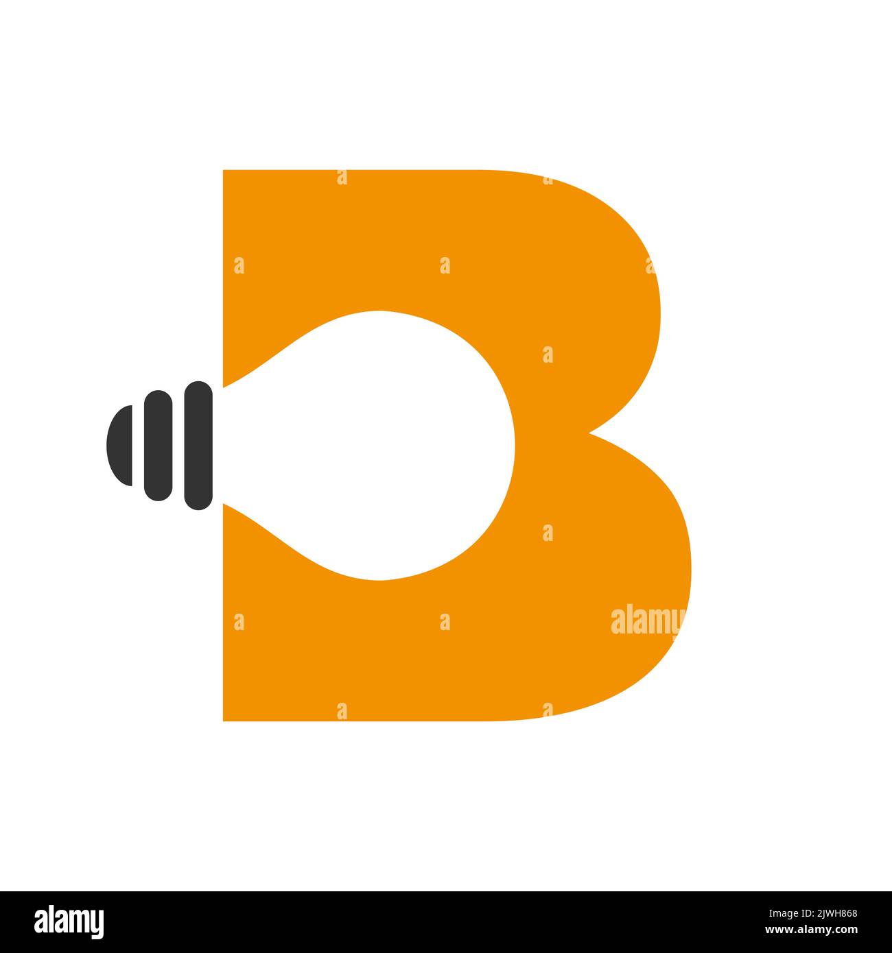 Letter B Electric Logo Combine With Electric Bulb Icon Vector Template ...