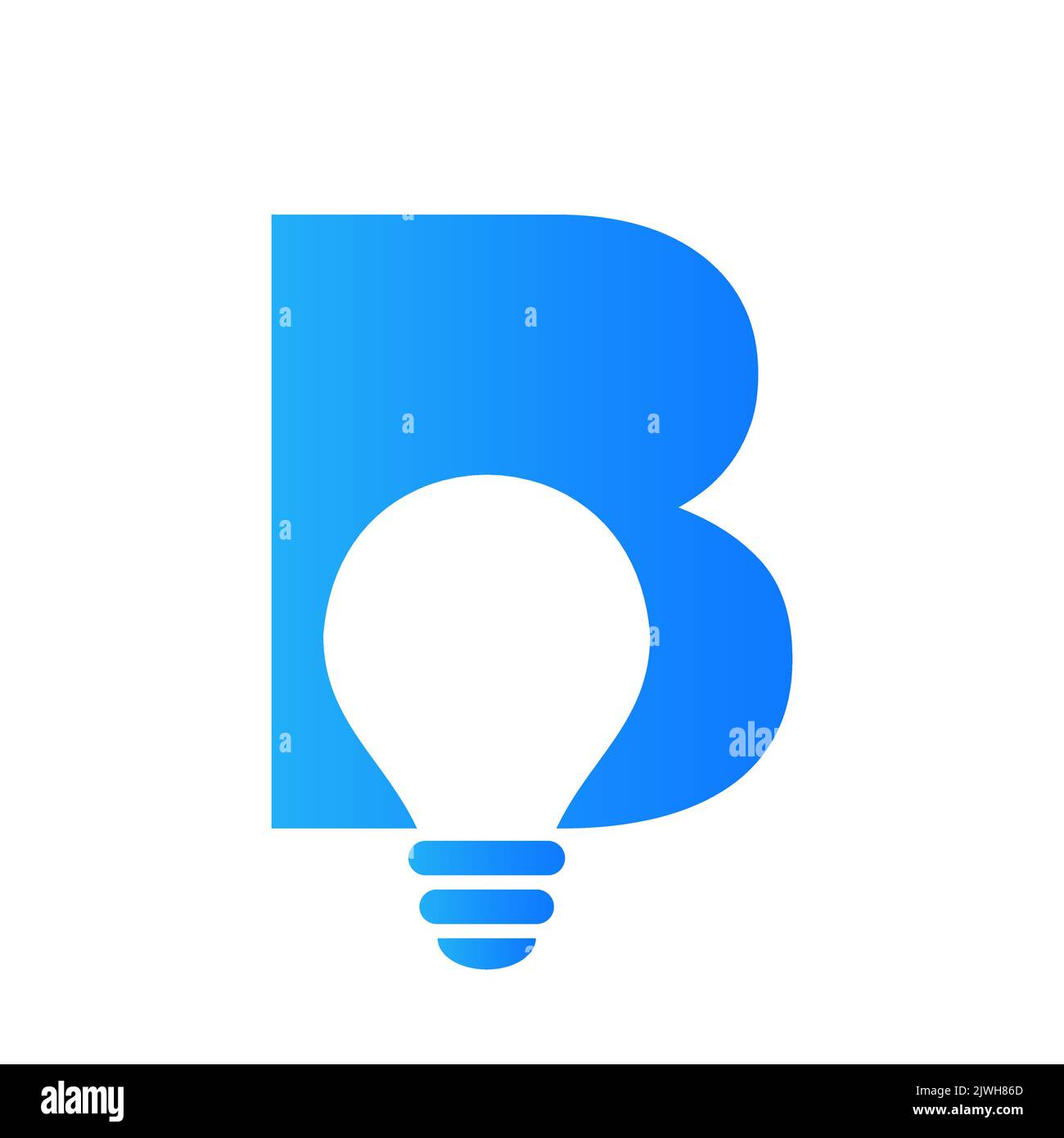 Letter B Electric Logo Combine With Electric Bulb Icon Vector Template ...