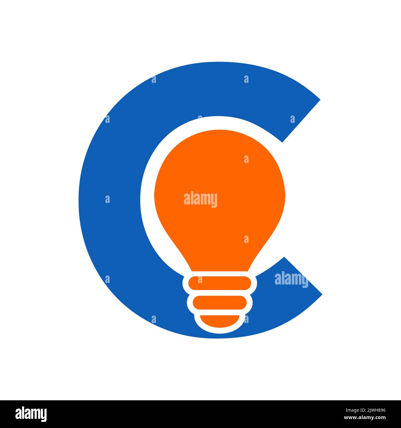 Letter C Electric Logo Combine With Electric Bulb Icon Vector Template ...