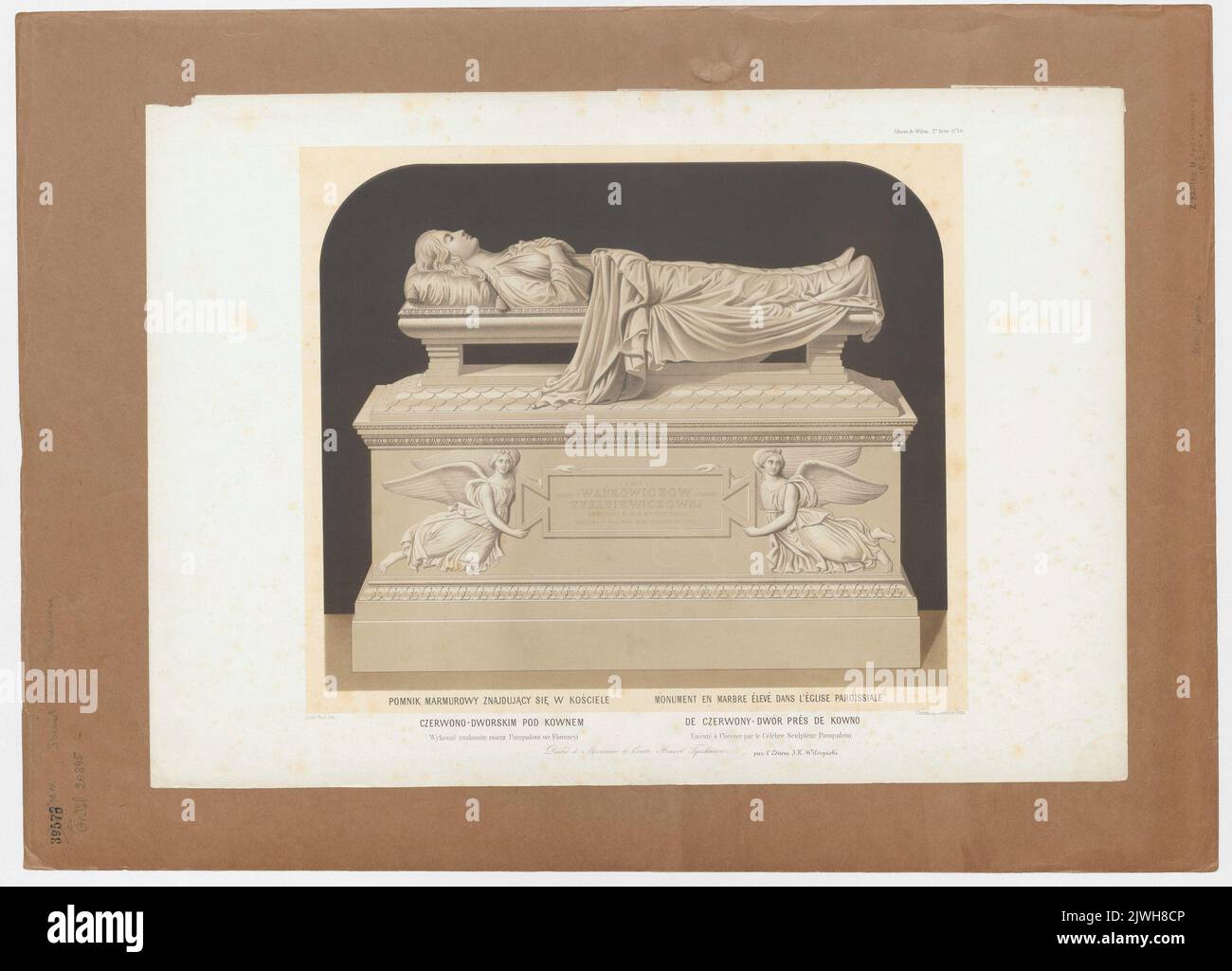 Grave monument for Wanda Tyszkiewicz in Czerwony Dwór. Lemercier, Rose Joseph (Paryż ; zakład ...