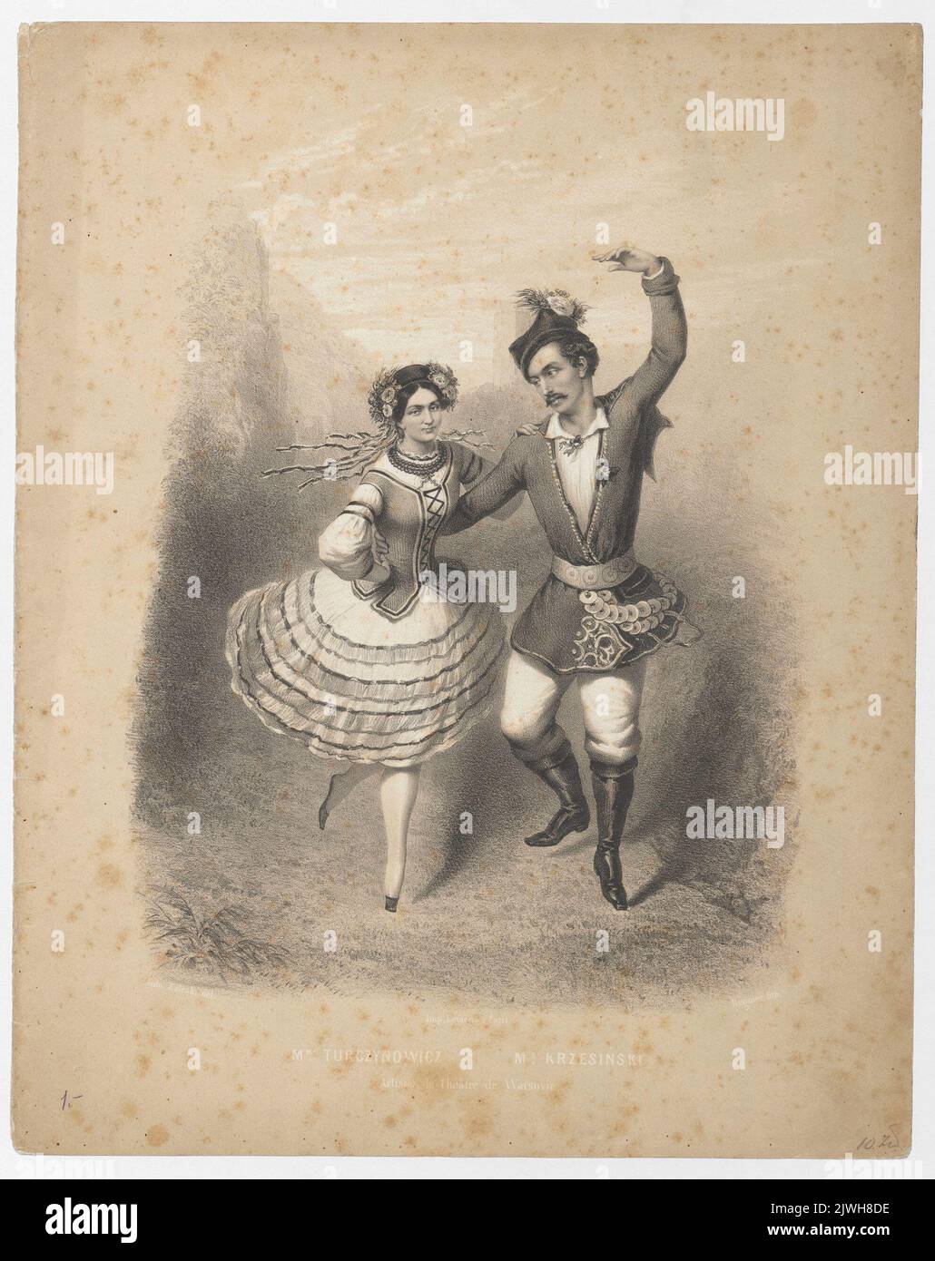 Sheet music cover for: Krakowians and Masurians at a wedding in Ojów ...