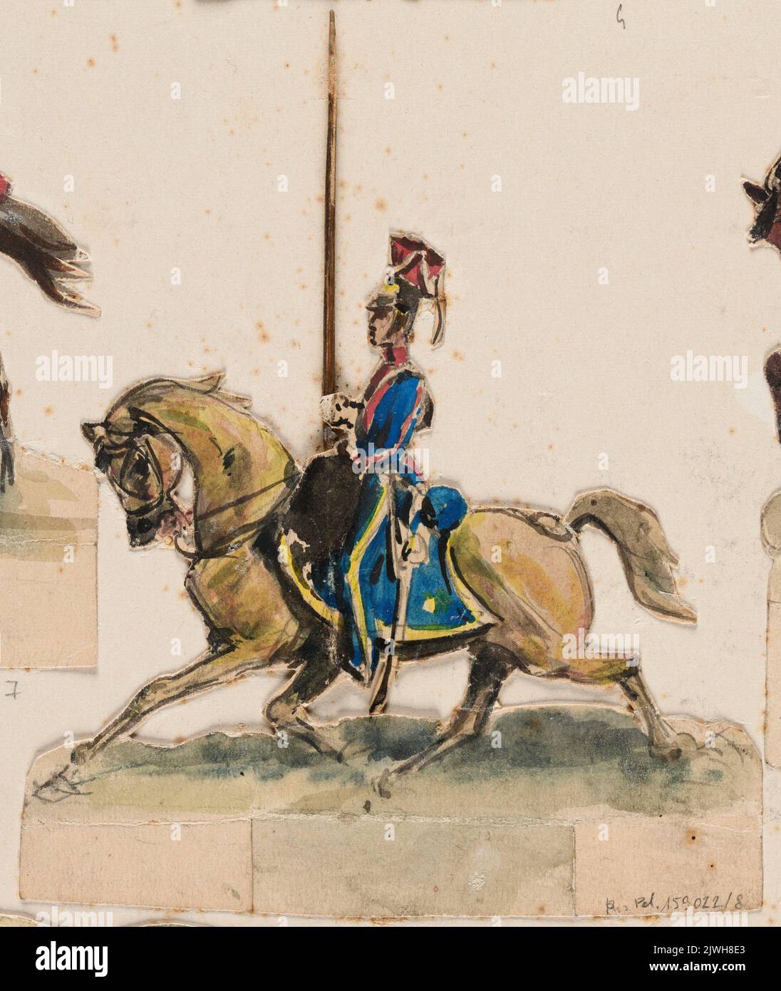 Light cavalryman of Napoleon’s Guard on horseback, cut-out for son ...