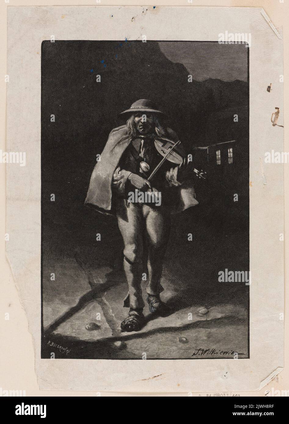 Sabała playing the gusle. Boczkowski, Paweł (fl. 1872-1901), graphic ...