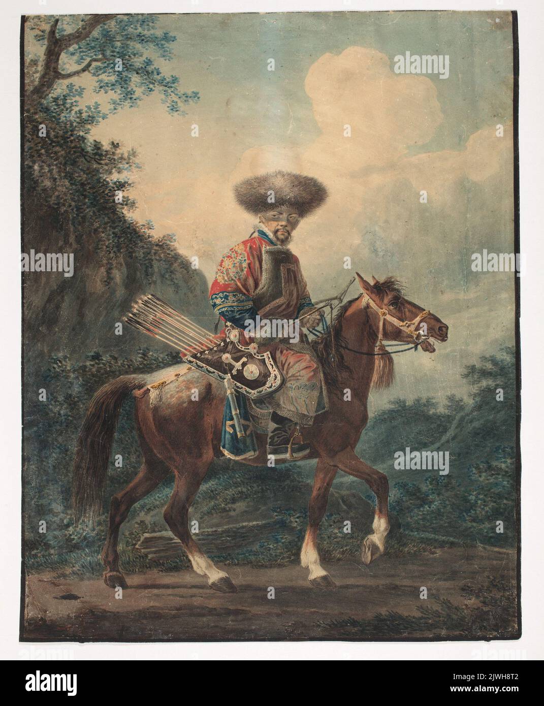 Manchurian rider. Orłowski, Aleksander (1777-1832), painter Stock Photo ...