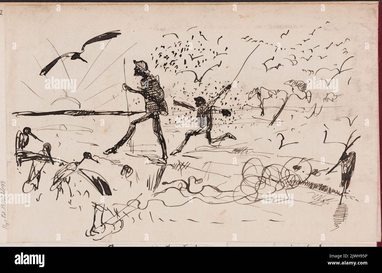 Don Quixote - humoristic drawing. Witkiewicz, Stanisław (1851-1915 ...