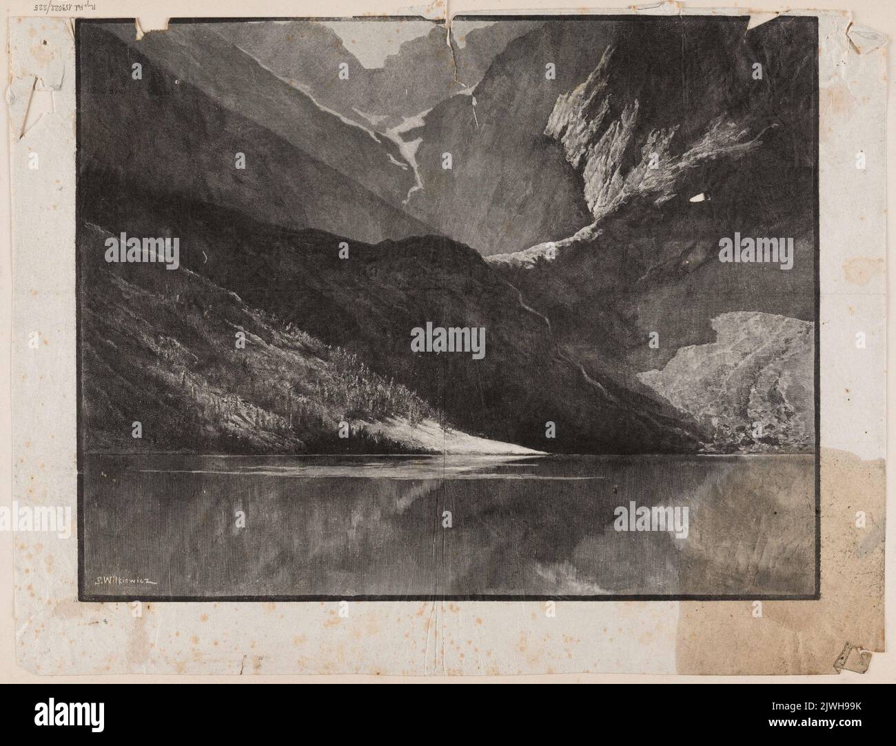 Morskie Oko - reproduction of a painting from the `Tygodnik Ilustrowany ...