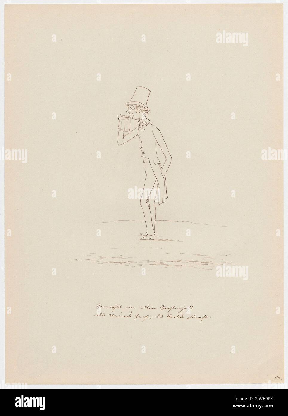 Mężczyzna z kuflem piwa. Winkler, Karl Gustav Adolf (1810-1893 ...