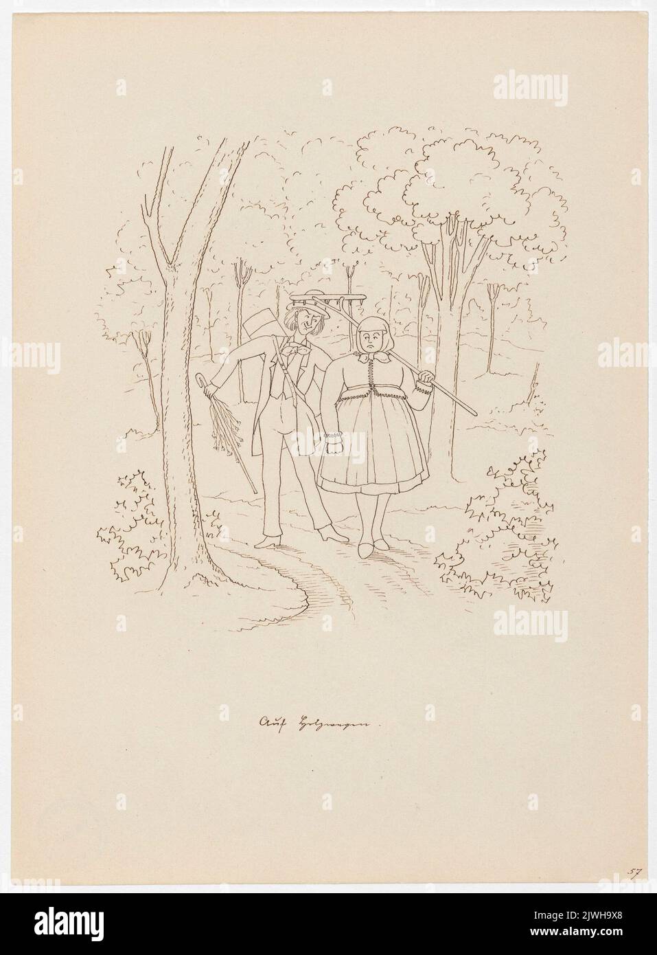 "Auf Holzwegen". Winkler, Karl Gustav Adolf (1810-1893), draughtsman ...