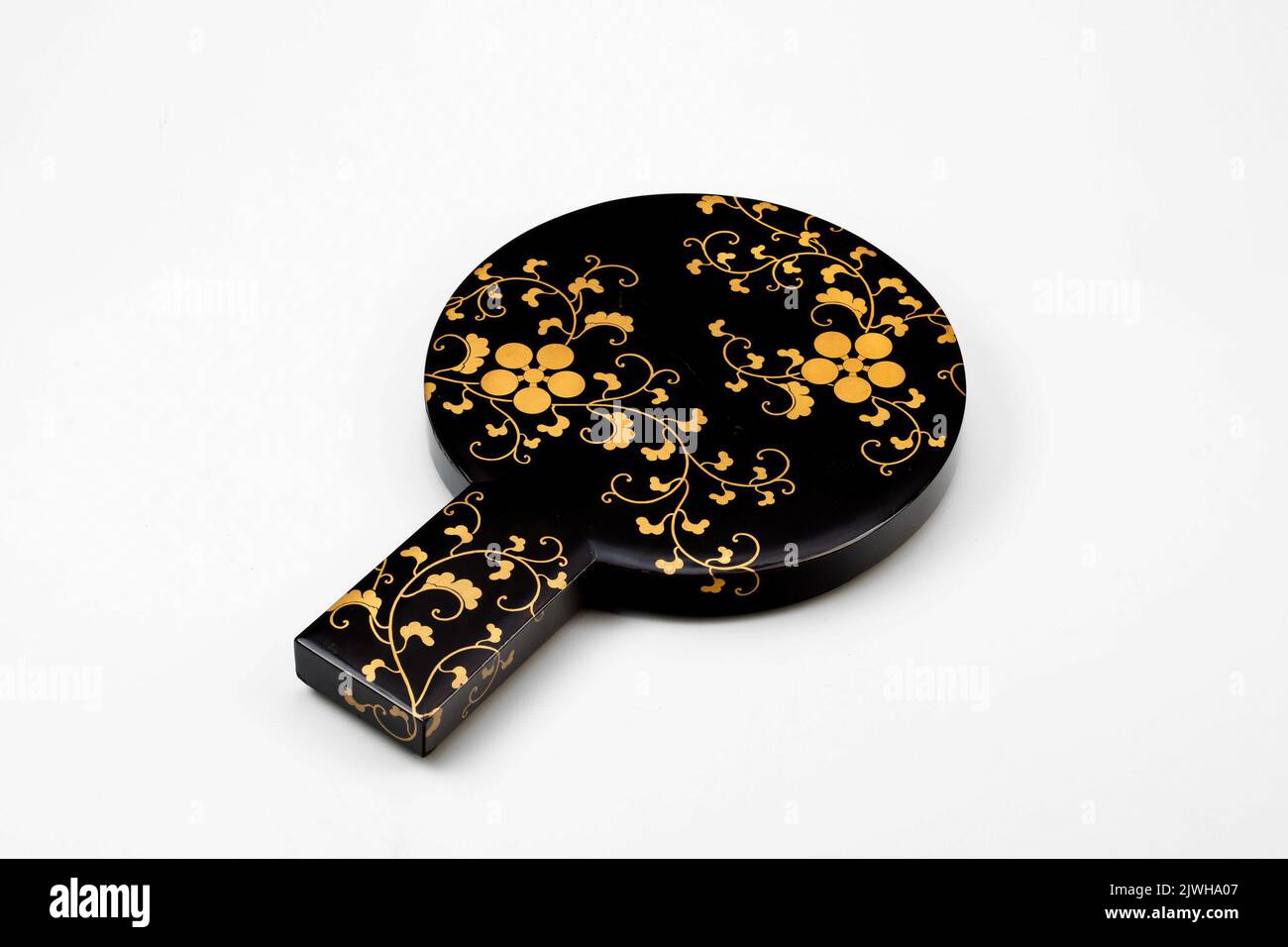 Mirror (kagami) in a mirror case (kagami-bako). unknown, craftsman ...