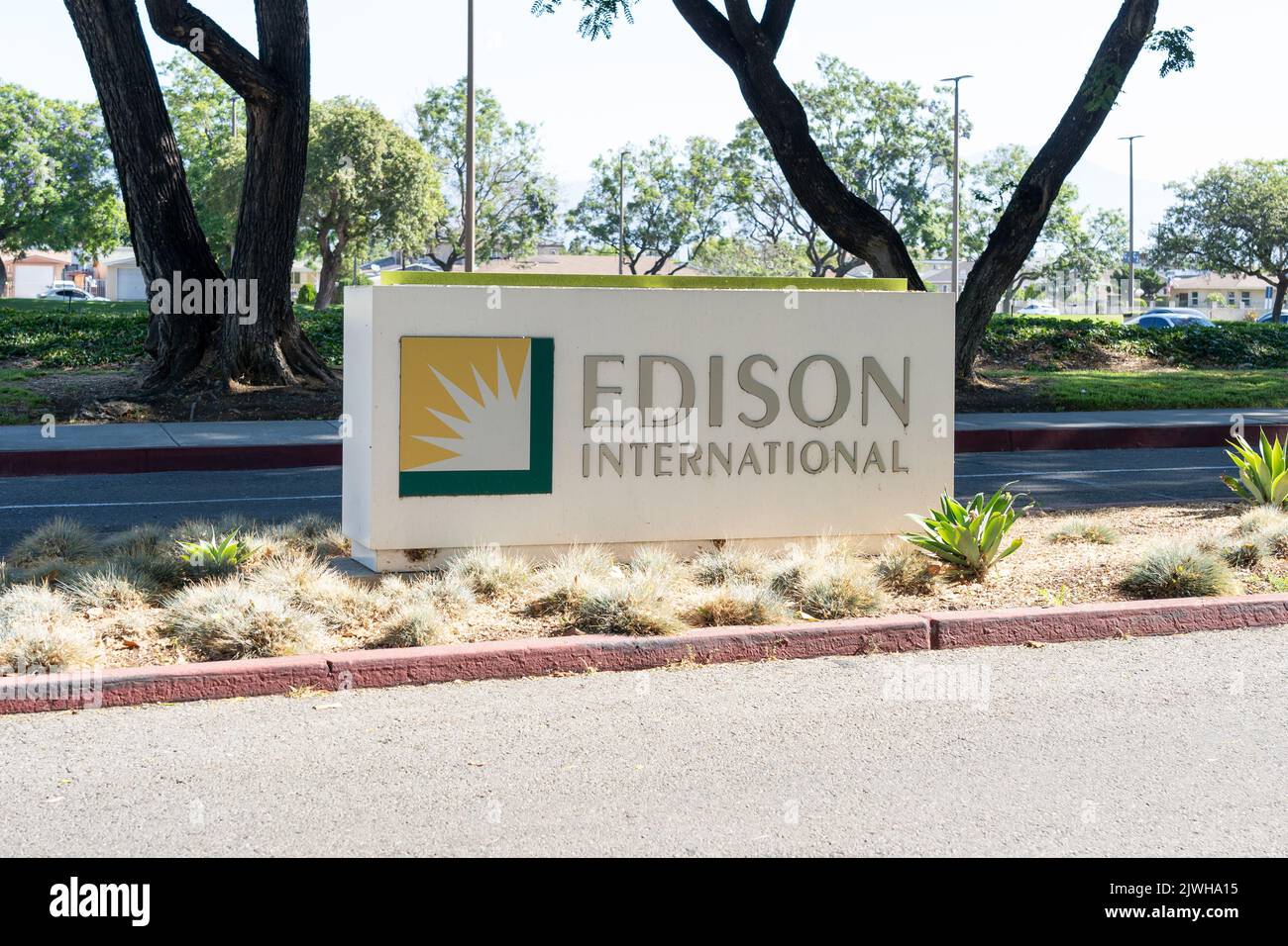 Rosemead, CA, USA - July 7, 2022: Edison International logo at its ...