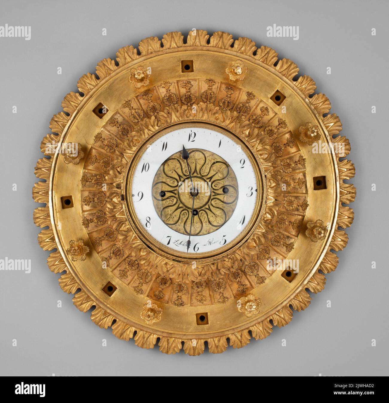 plafond clock. Schlitz, Laurenz (fl. 1811-1839), watchmaker Stock Photo ...