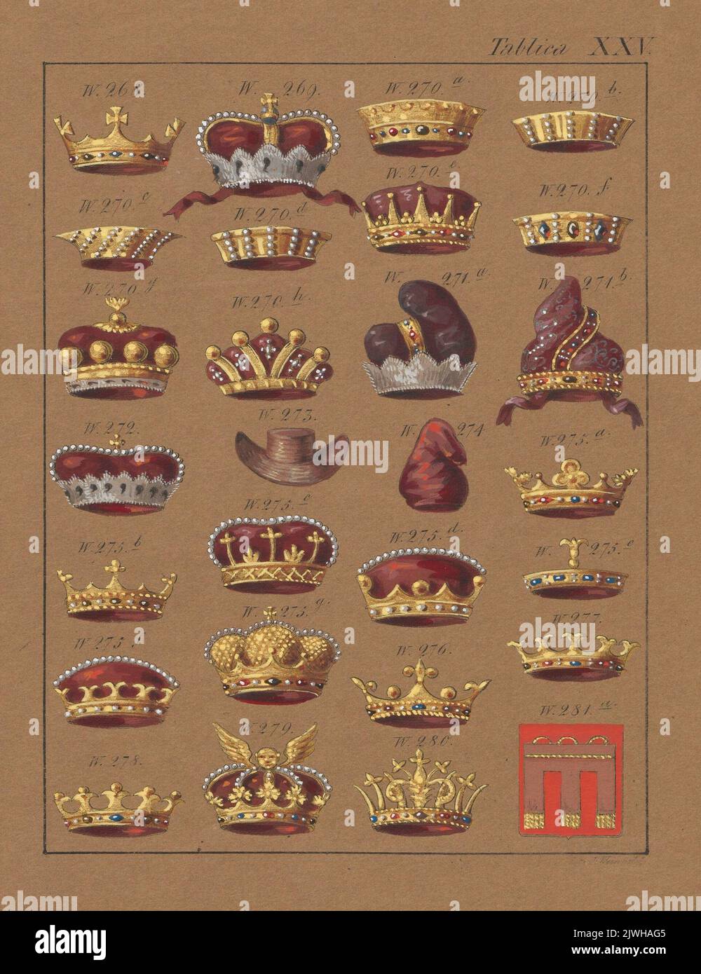 Table XXV (coronets) for the Norbert Eugeniusz Malinowski’s publication ...