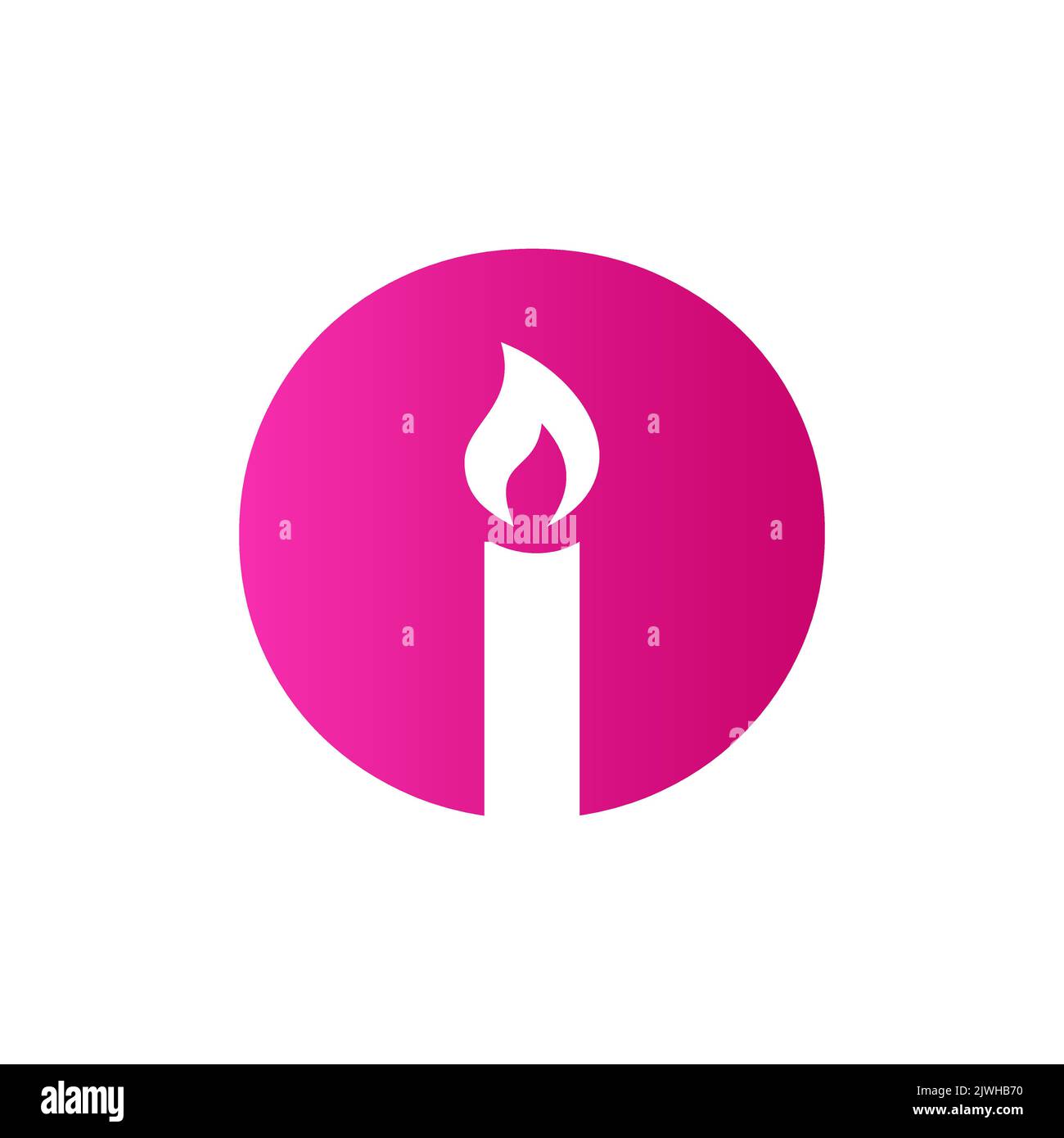 Letter O Candle Logo Design For Event, Celebration and Party Symbol ...