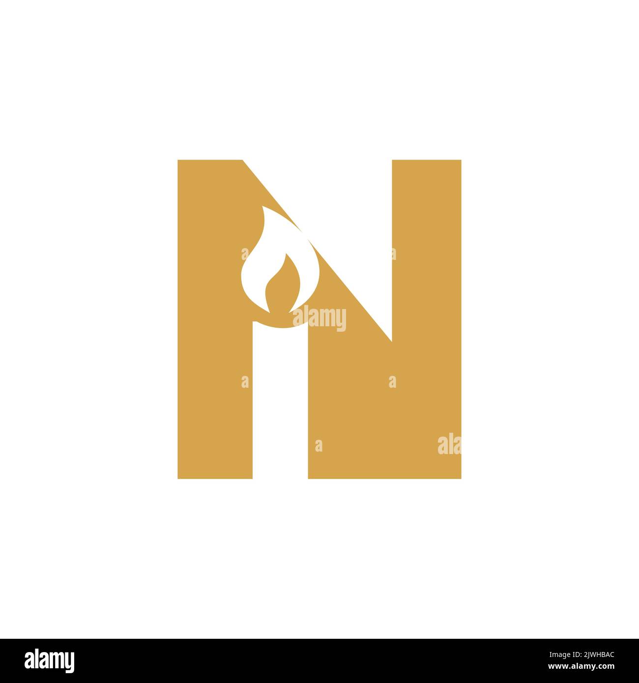 Letter N Candle Logo Design For Event, Celebration and Party Symbol ...