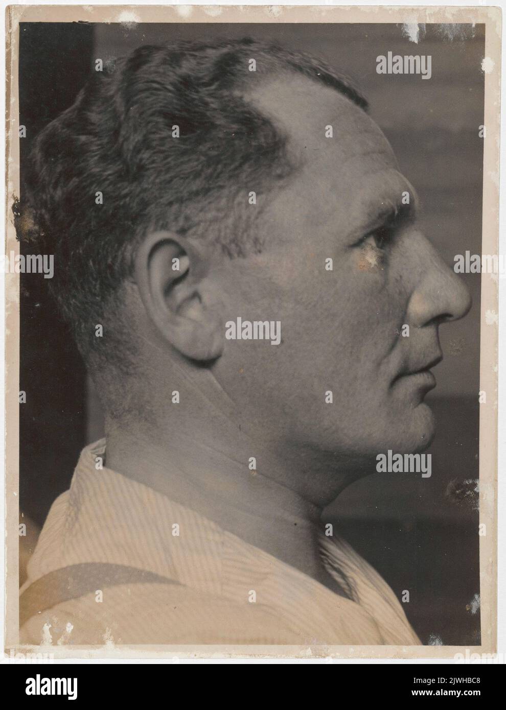 Portrait of male (profile view of bust).. Ryś, Jan (1889-1939 ...