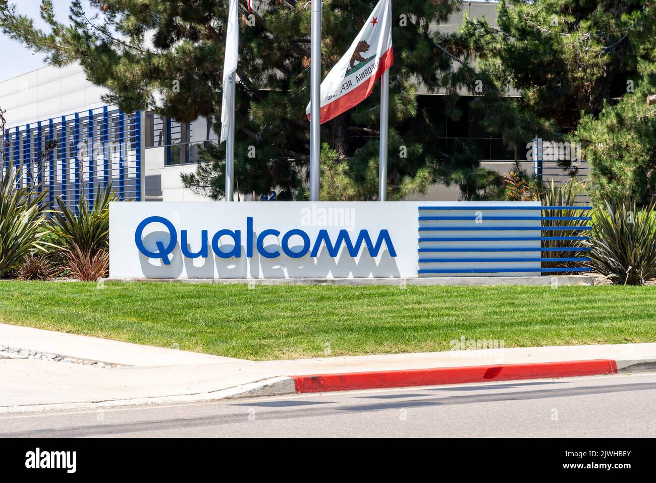 San Diego, California, USA - July 9, 2022: Qualcomm headquarters in San ...